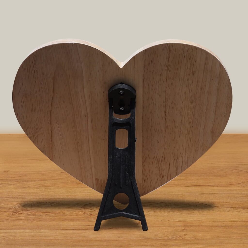 Heart Engraved Wood Frame | Romantic Photo Plaques