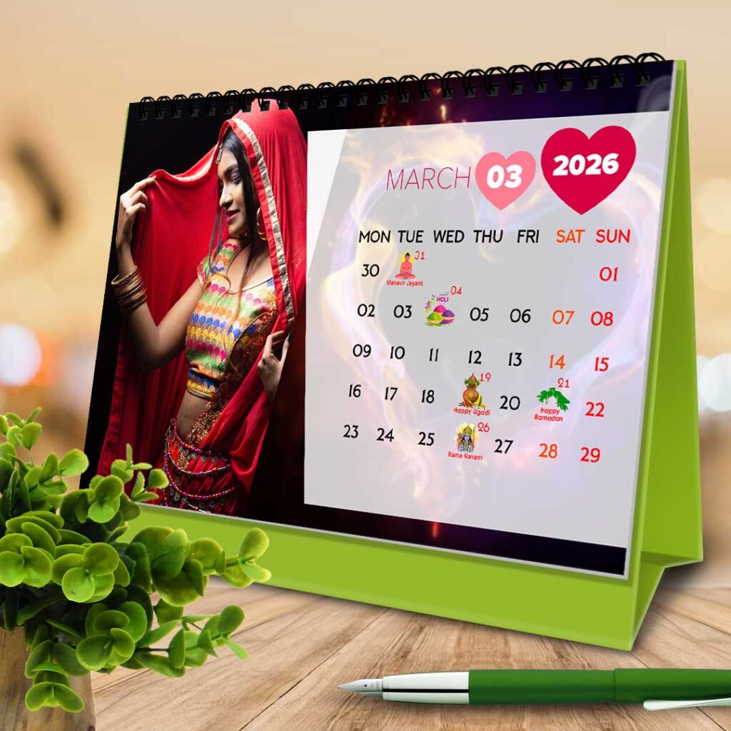 2026 Personalized Desktop Calendar | Table top Photo Calendar | 9 x 6 ...