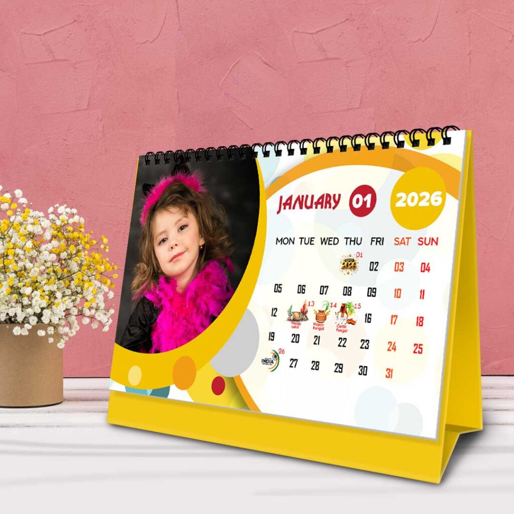 2026 Personalized Desktop Calendar | Table top Photo Calendar | 9 x 6 ...