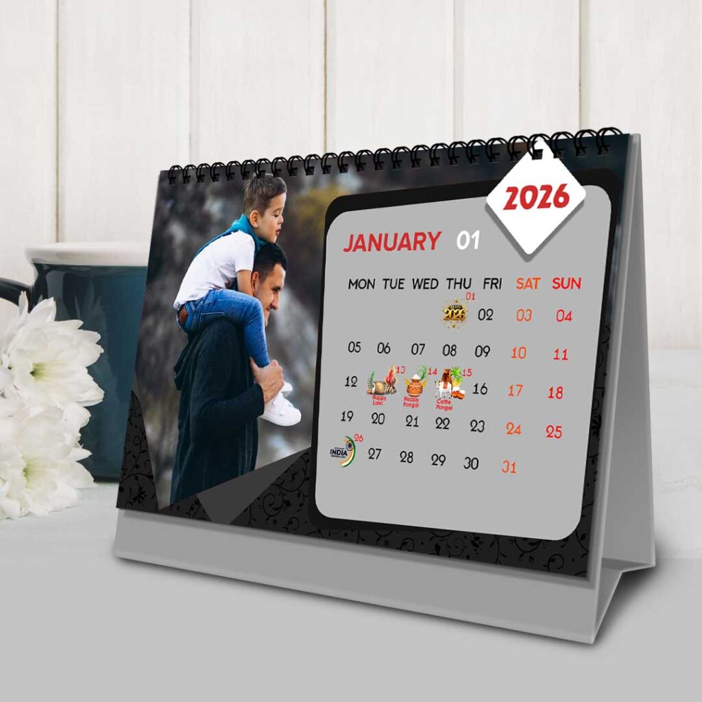 2026 Personalized Desktop Calendar | Table top Photo Calendar | 9 x 6 ...