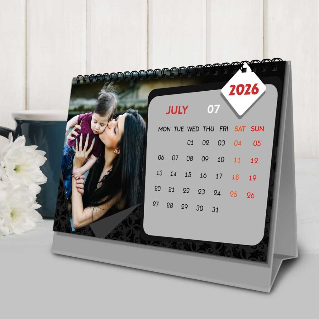 2026 Personalized Desktop Calendar | Table top Photo Calendar | 9 x 6 ...
