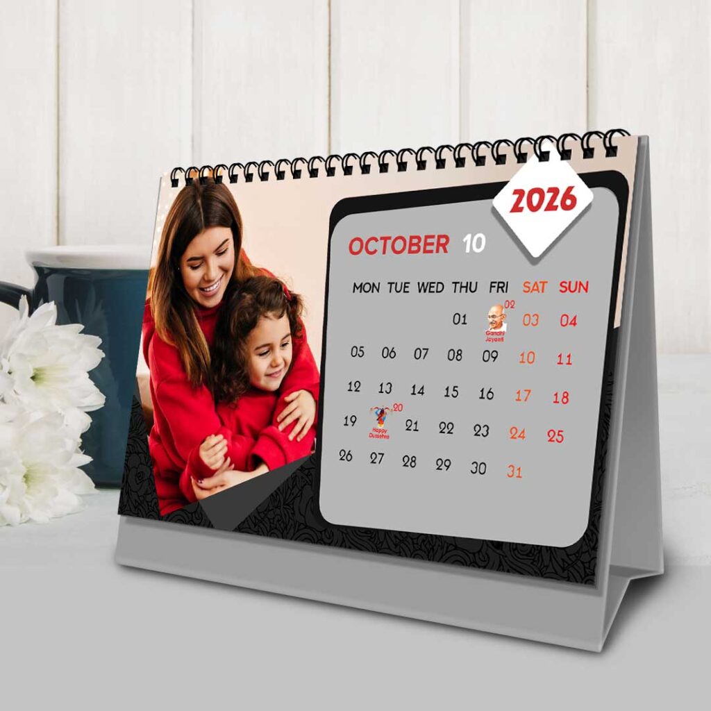 2026 Personalized Desktop Calendar | Table top Photo Calendar | 9 x 6 ...