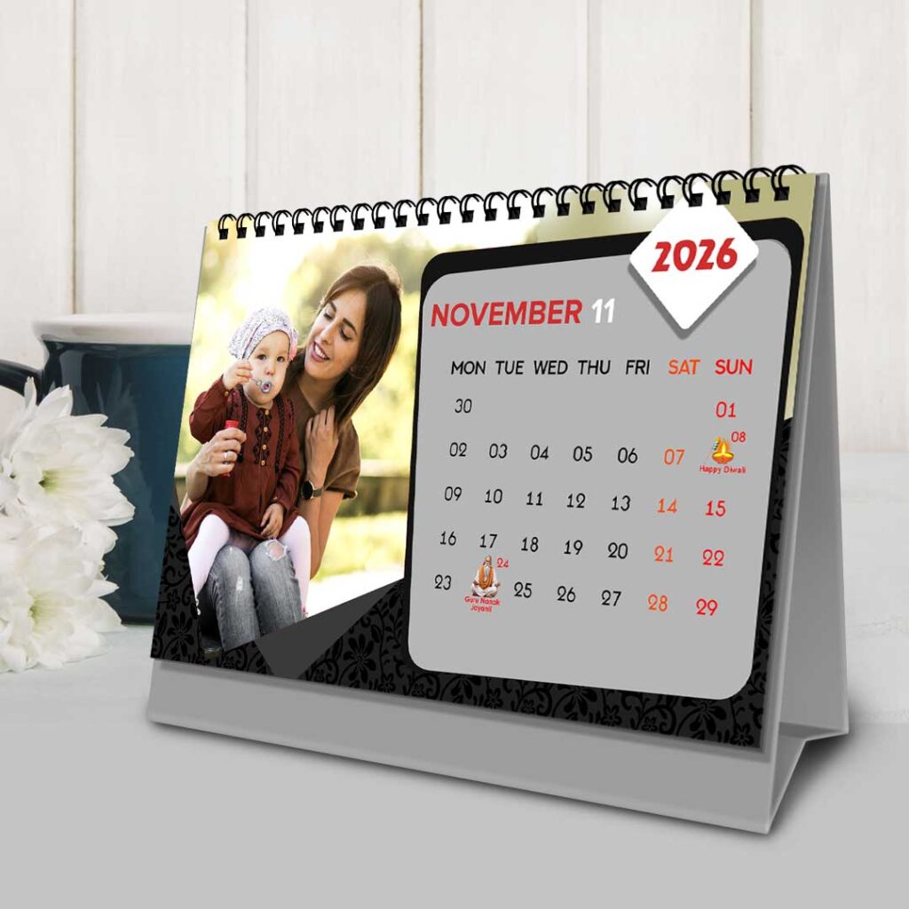 2026 Personalized Desktop Calendar | Table top Photo Calendar | 9 x 6 ...