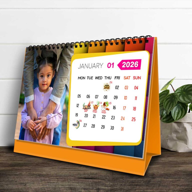 2026 Personalized Desktop Calendar | Table top Photo Calendar | 9 x 6 ...