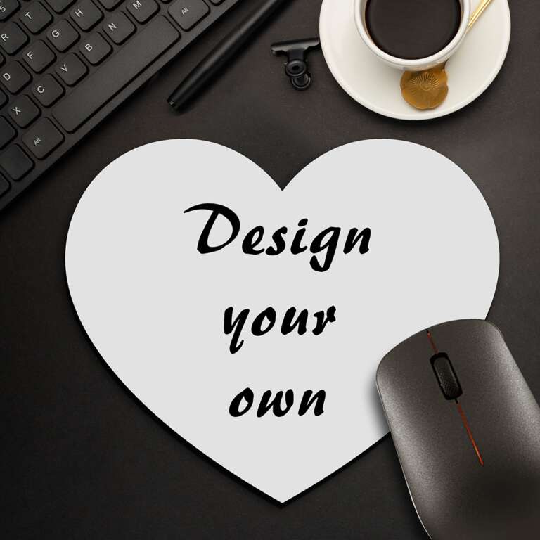 Personalized heart shaped Mouse Pad | Design your own mouse pad | Photoland