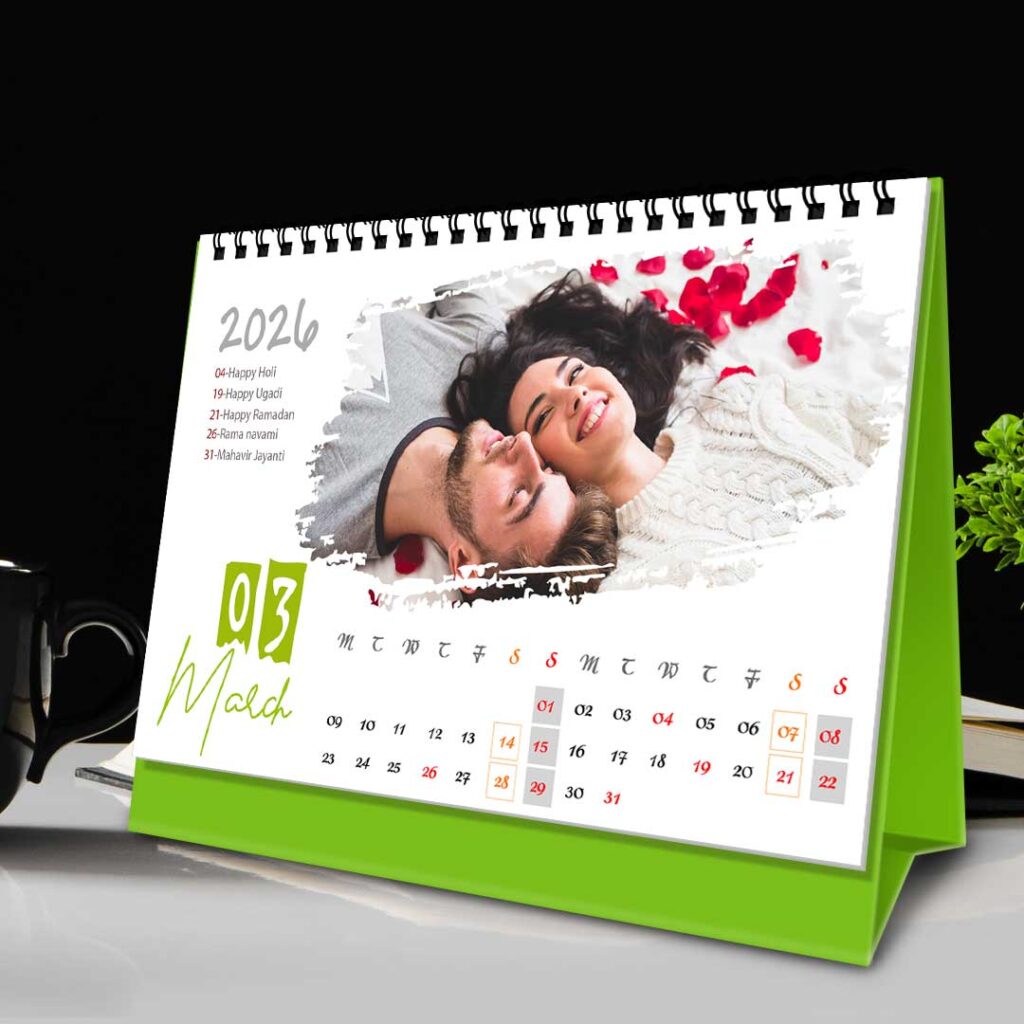 2026 Personalized Desktop Calendar | Table top Photo Calendar | 6 x 4 ...