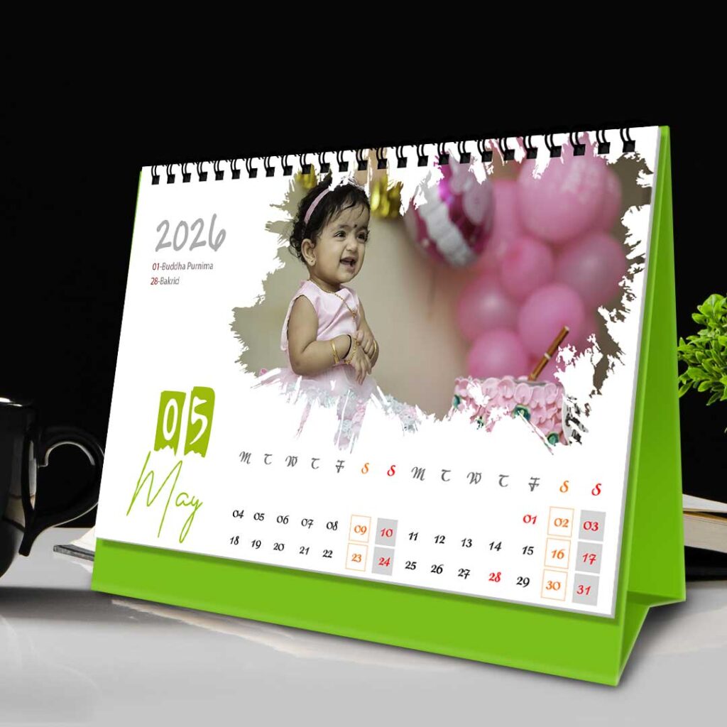 2026 Personalized Desktop Calendar | Table top Photo Calendar | 6 x 4 ...
