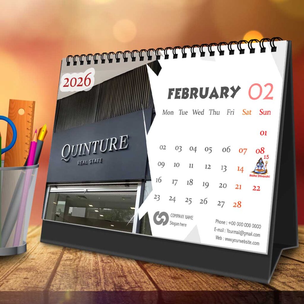 2026 Personalized Desktop Calendar | Table top Photo Calendar | 9 x 6 ...