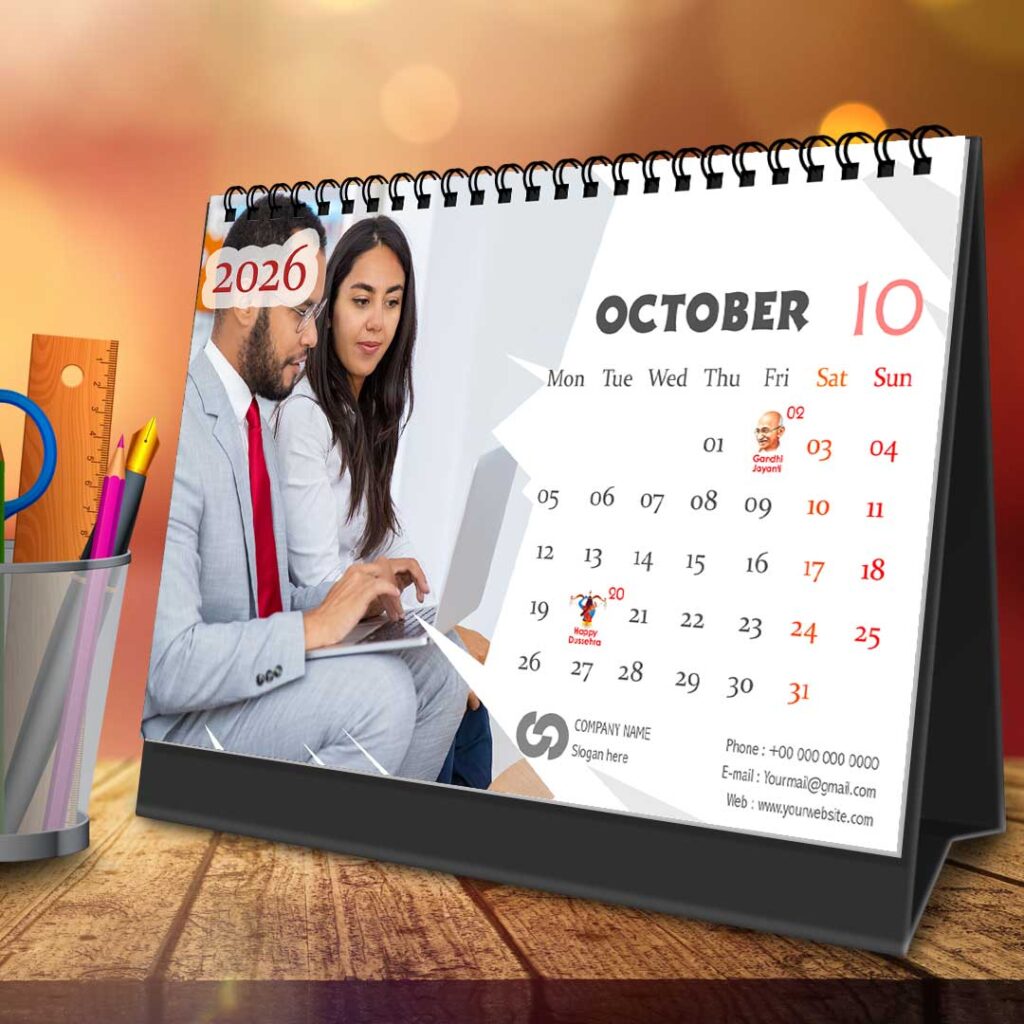 2026 Personalized Desktop Calendar | Table top Photo Calendar | 9 x 6 ...