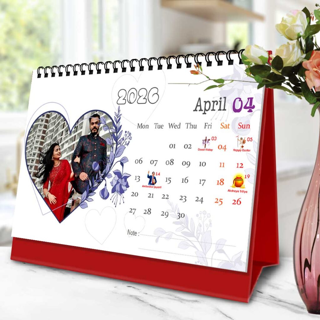 2026 Personalized Desktop Calendar | Table top Photo Calendar | 9 x 6 ...