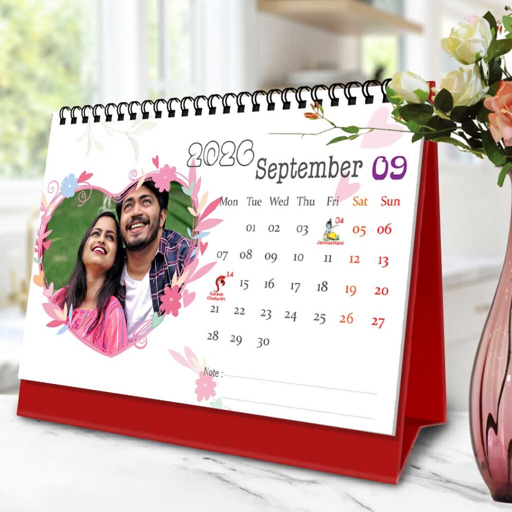 2026 Personalized Desktop Calendar | Table top Photo Calendar | 9 x 6 ...