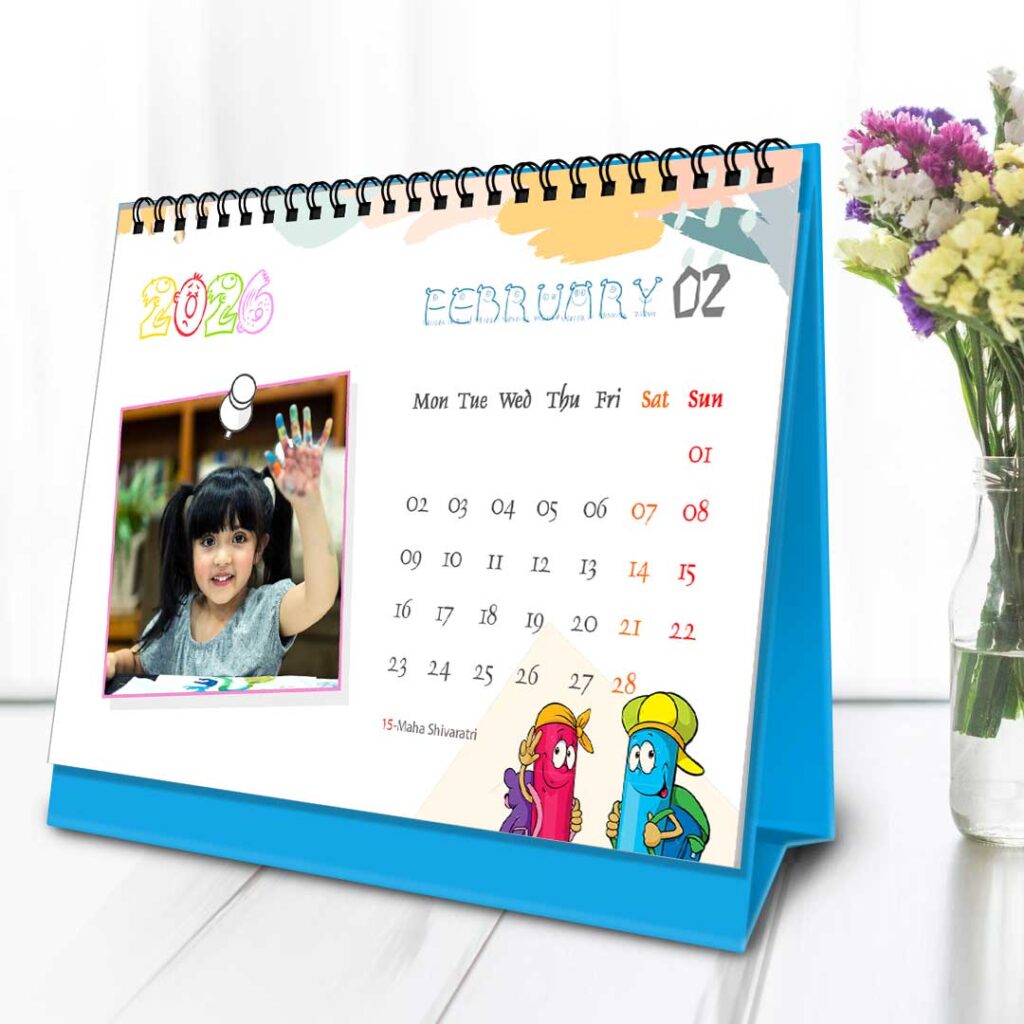 2026 Personalized Desktop Calendar |Table top Photo Calendar | 7 x 5 ...