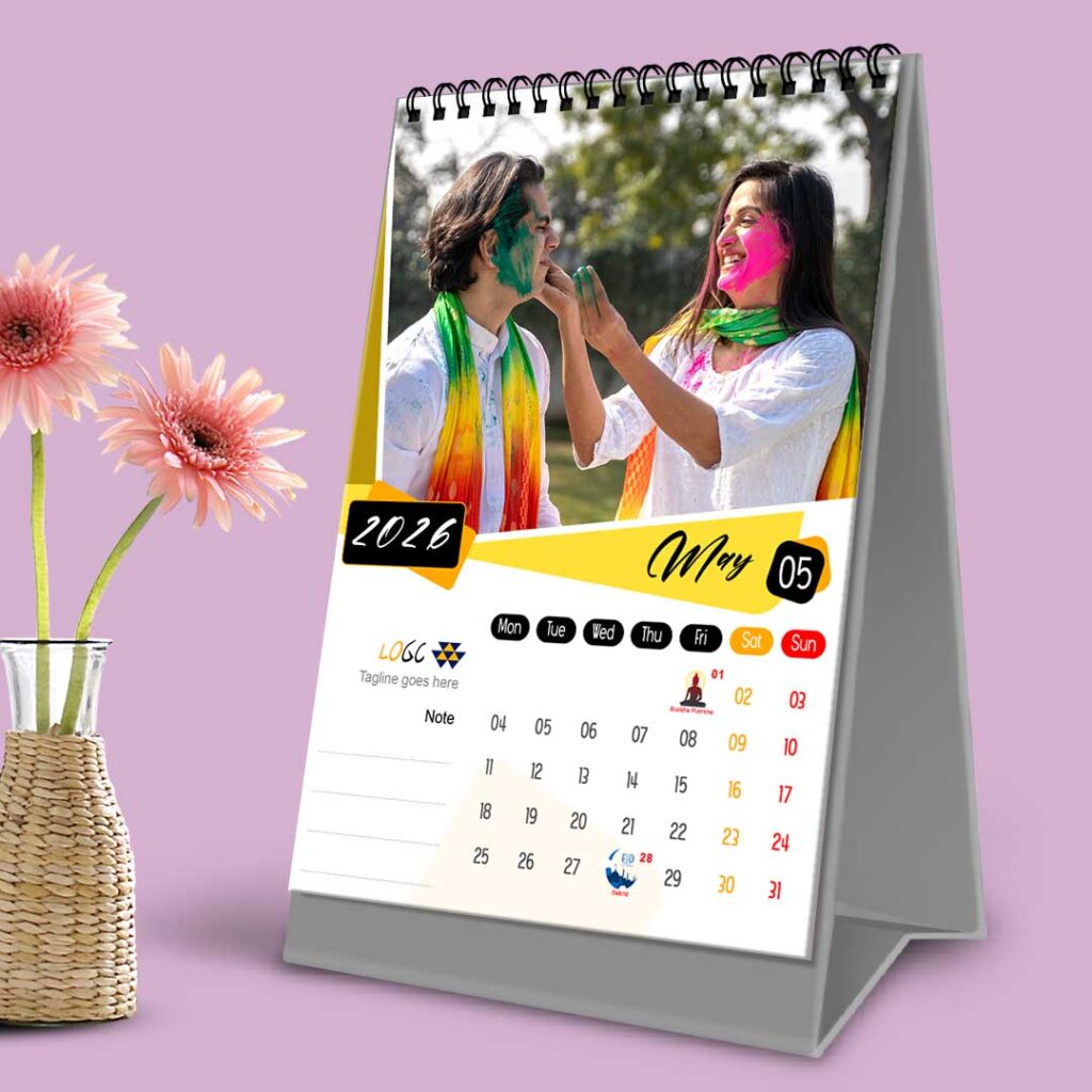 2026 Personalized Desktop Calendar | Table top Photo Calendar | 9 x 6 ...