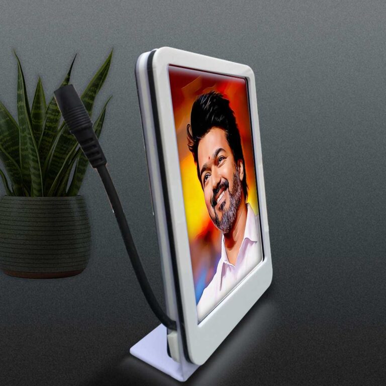 LED Car Photo Frame 6x9 | Thalapathi LED Photo Frame for Car