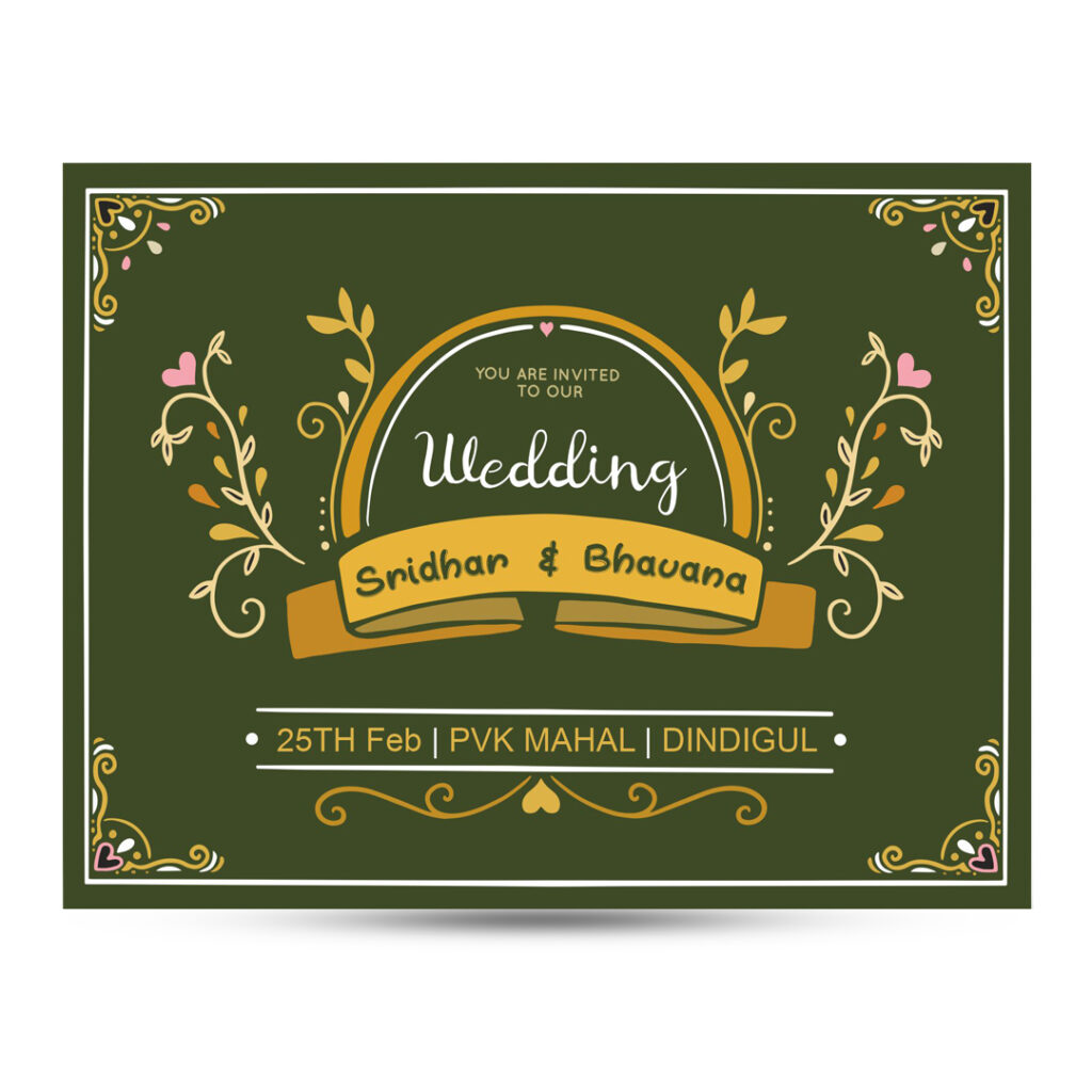 Customized Wedding Invitation Cards | Single Card Prints