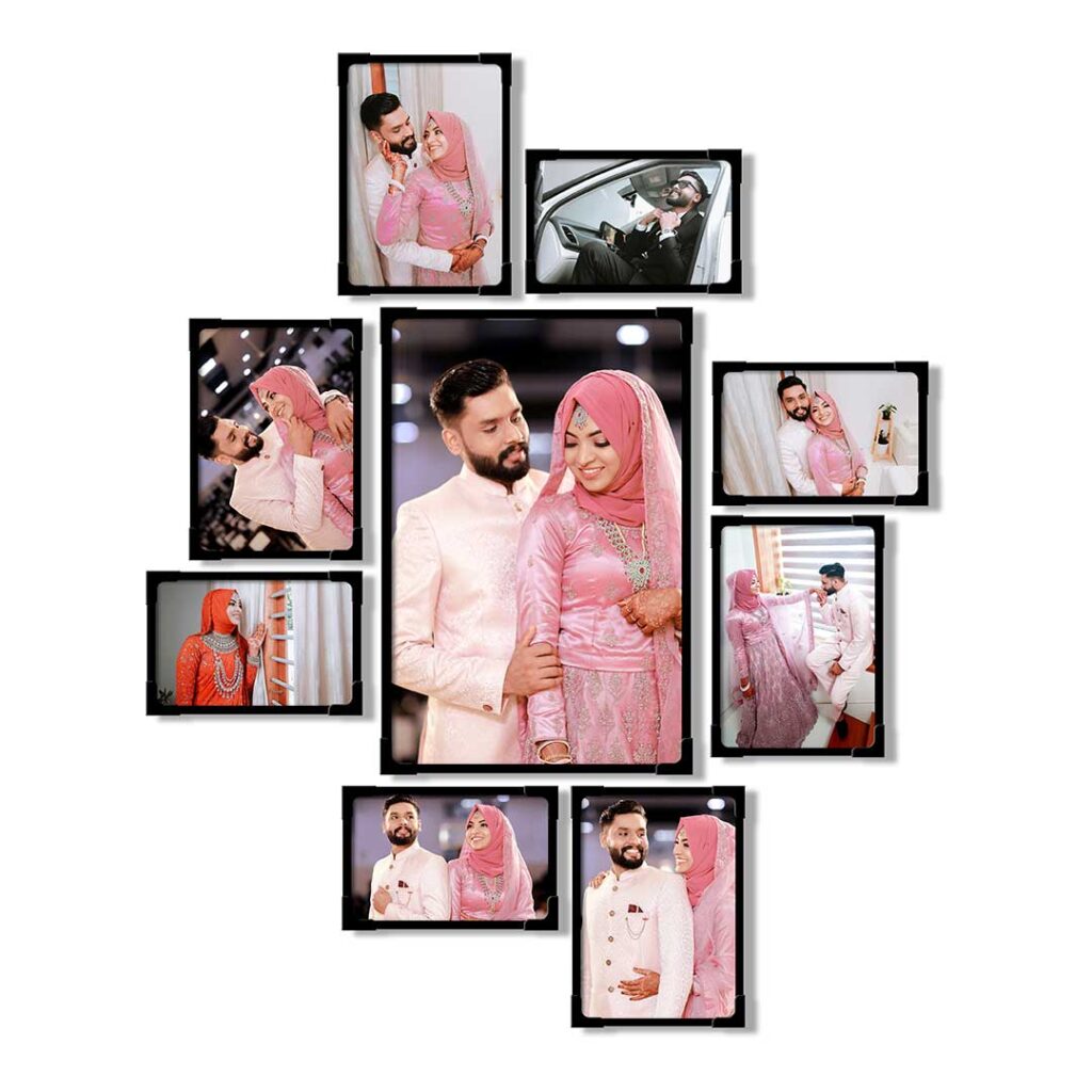 Personalized Anniversary Combo Gift | Collage Photo Frame Lamination ...