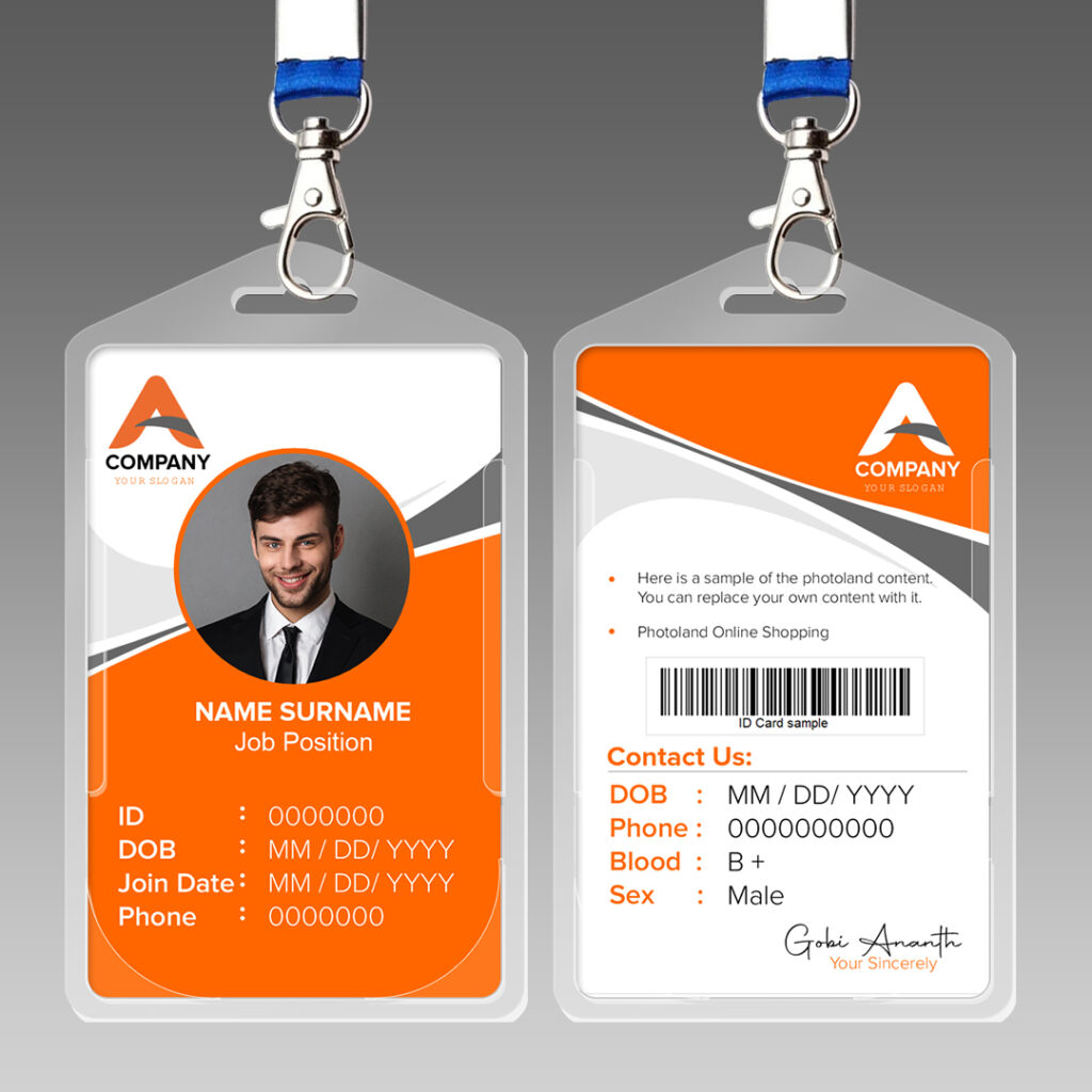 Company ID Card | PVC ID card | Photo ID card-Design 1 | Photoland