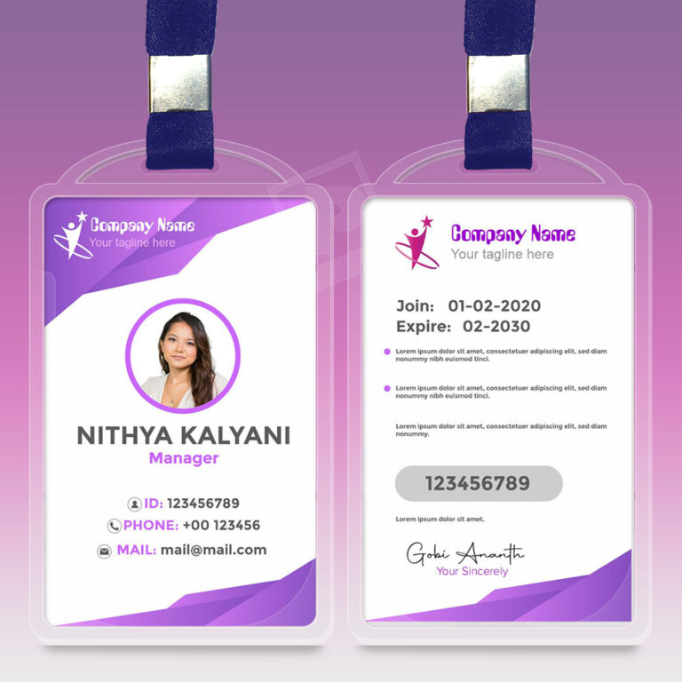 Corporate Company ID Card | PVC ID card | Photo ID card-Design 1 ...