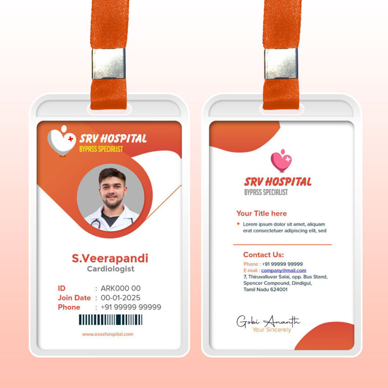 Hospital ID card | PVC ID card | Photo ID card-Design 1 | Photoland
