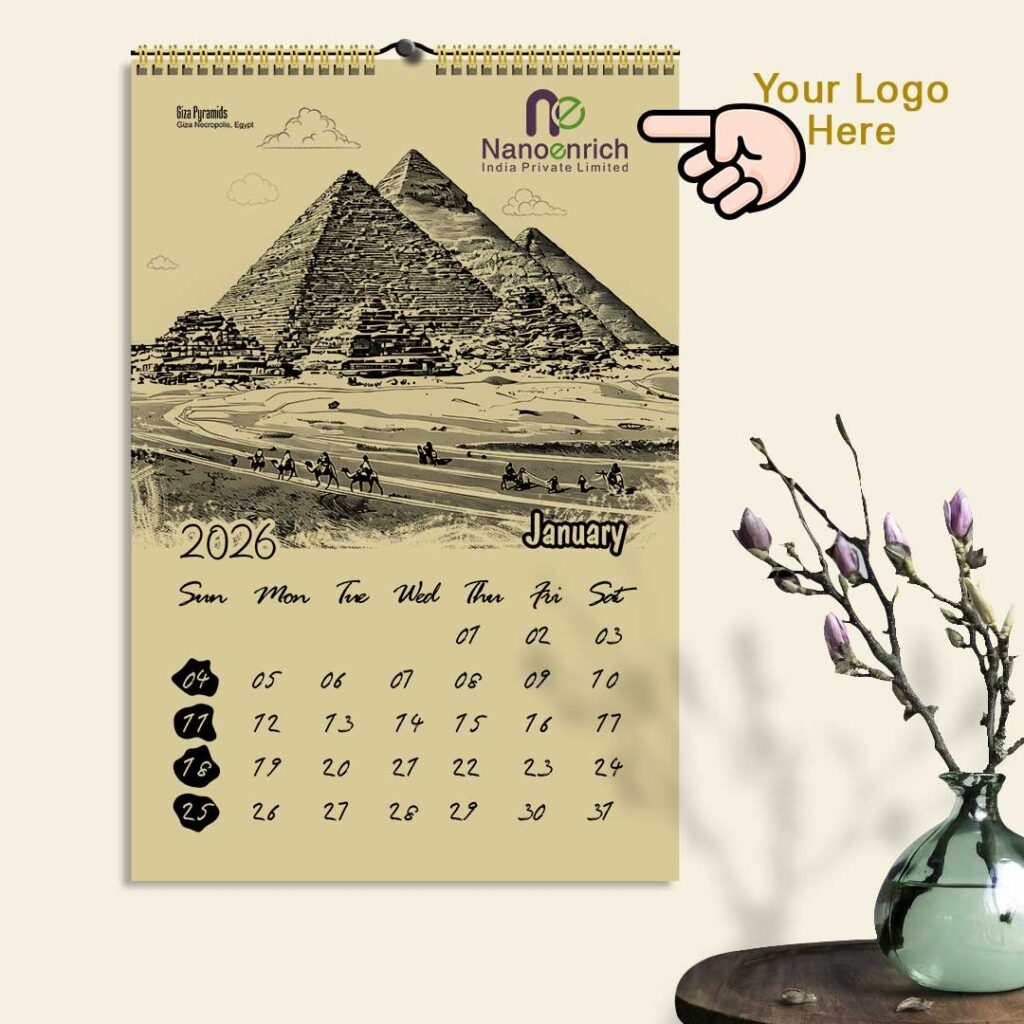 2026 Kraft calendar |Travel Calendar | World Famous Places Wall ...