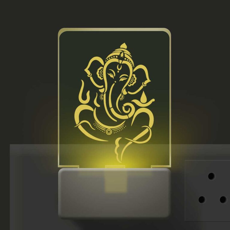 3d Illusion Led Plug Lamp | 3 d Led Night Lamp | God Ganesha | Photoland