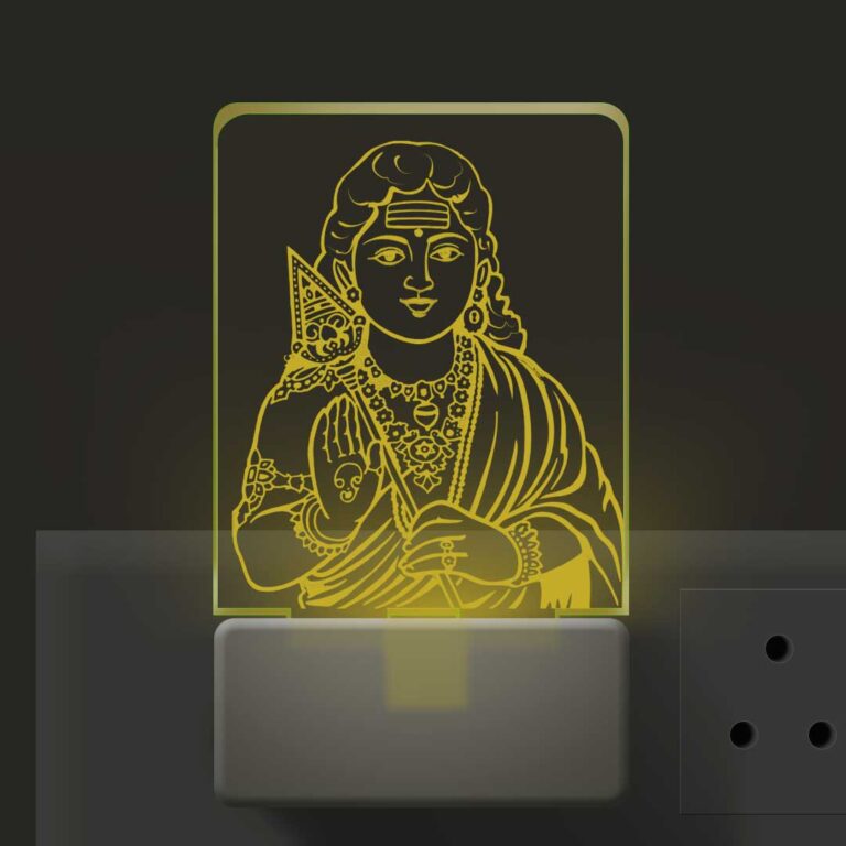 3d Illusion Led Plug Lamp | 3 d Led Night Lamp | God Murugan Design-1 ...