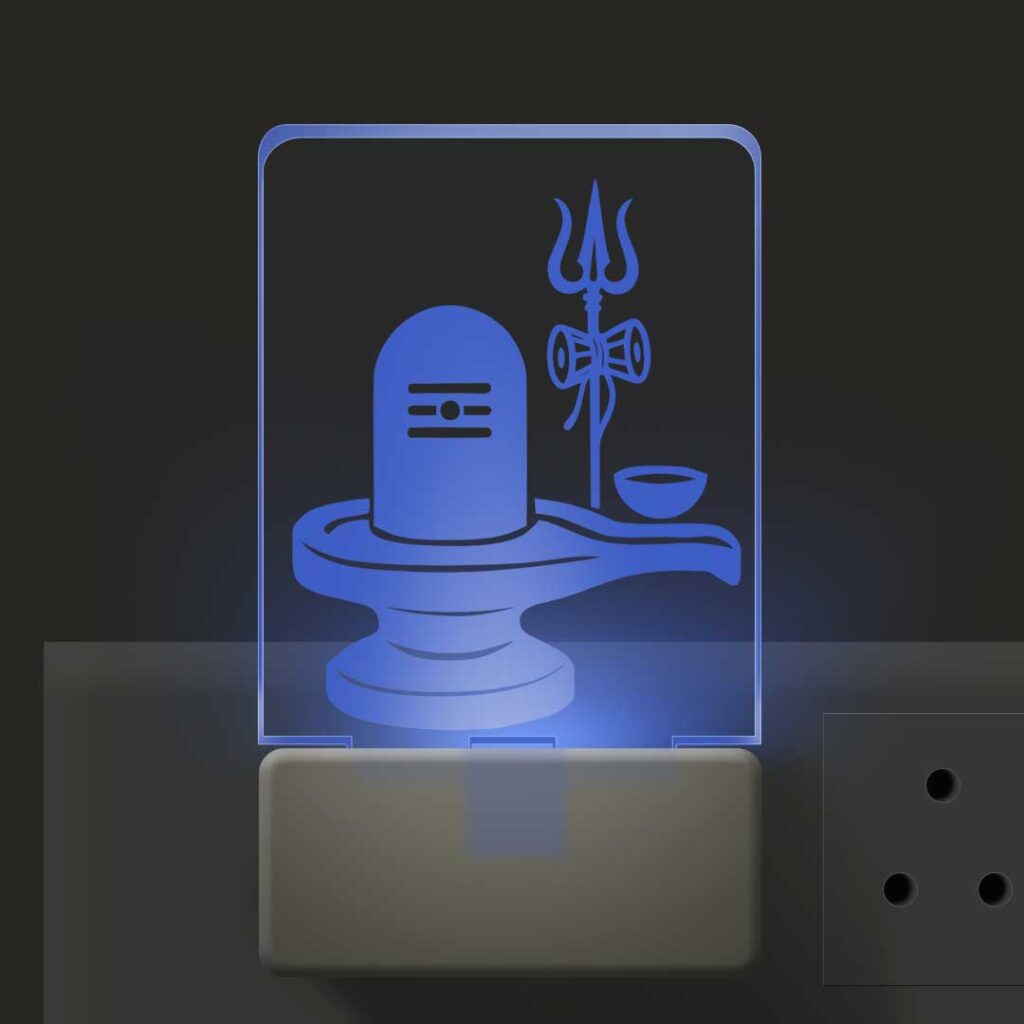 3d Illusion Led Plug Lamp | 3 d Led Night Lamp | Shiva Lingam | Photoland