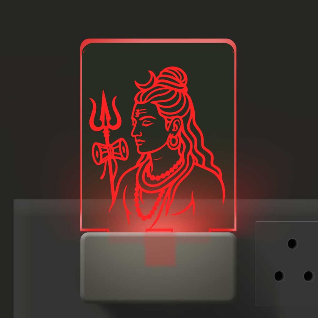 3d Illusion Led Plug Lamp | 3 d Led Night Lamp | God Sivan | Photoland